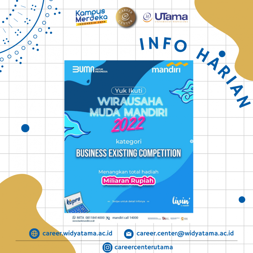 Wirausaha Muda Mandiri Hiring 2022 - Career Center Universitas Widyatama